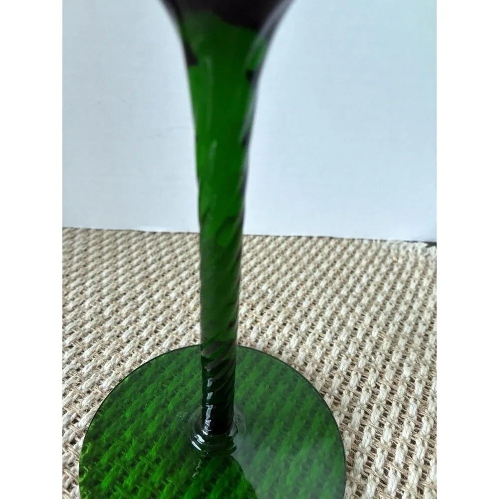 Empoli | Accents | Empoli Vase Lg Wine Goblet Emerald Green Glass ...